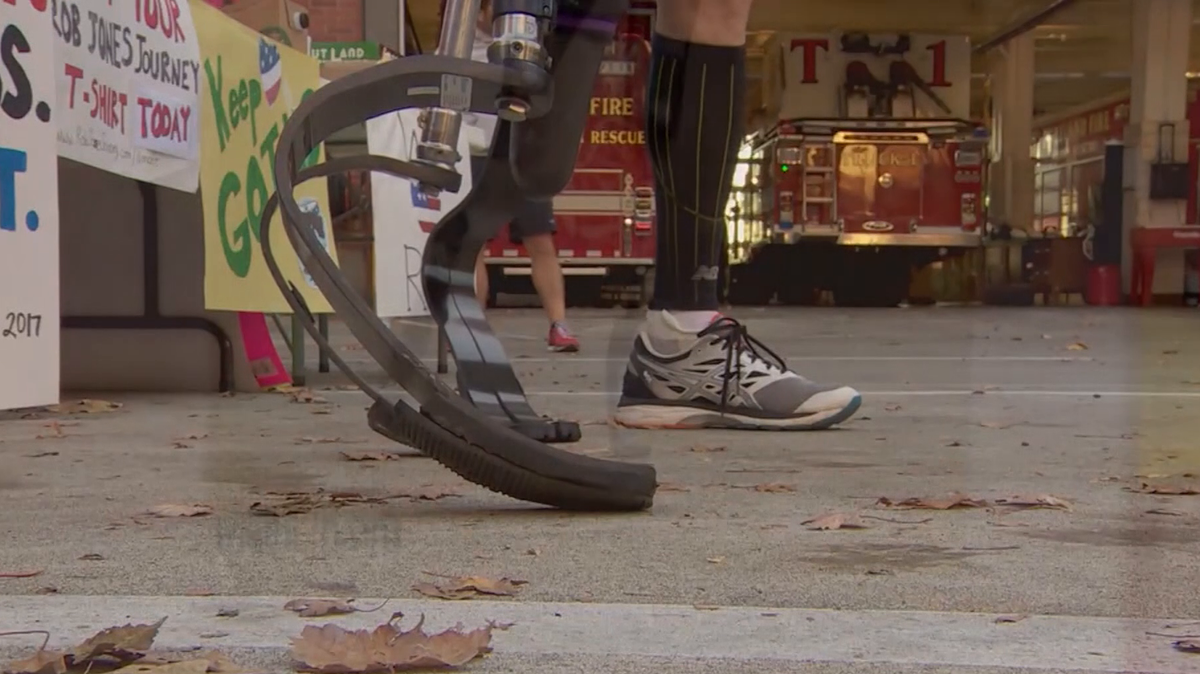 Veteran sets goal to run marathons for special reason despite losing legs