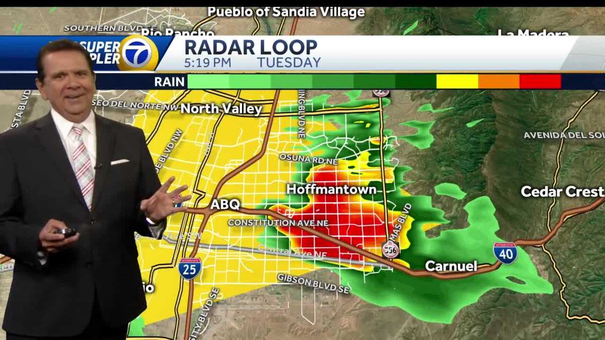 Rain hitting Albuquerque!