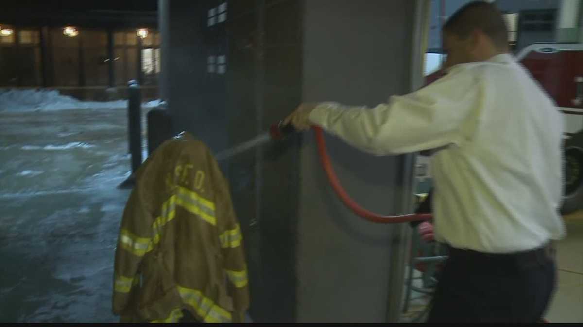 We sprayed a fireman's coat with water in sub-zero temps. Watch what ...