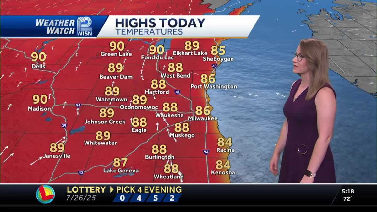 SE Wisconsin Weather: Hot, muggy stretch ahead