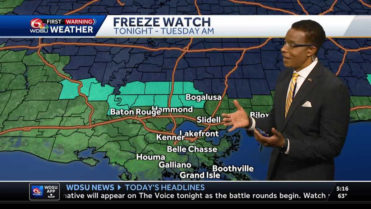 Cool today, cold tonight