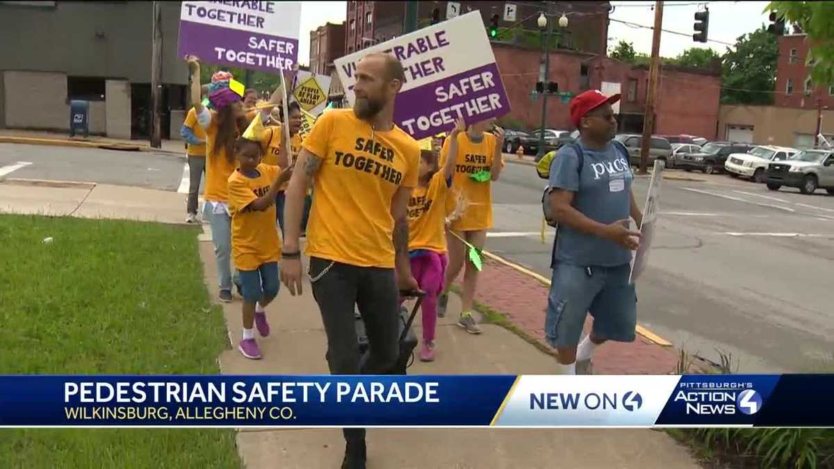 Pedestrian safety parade held to promote motorist awareness