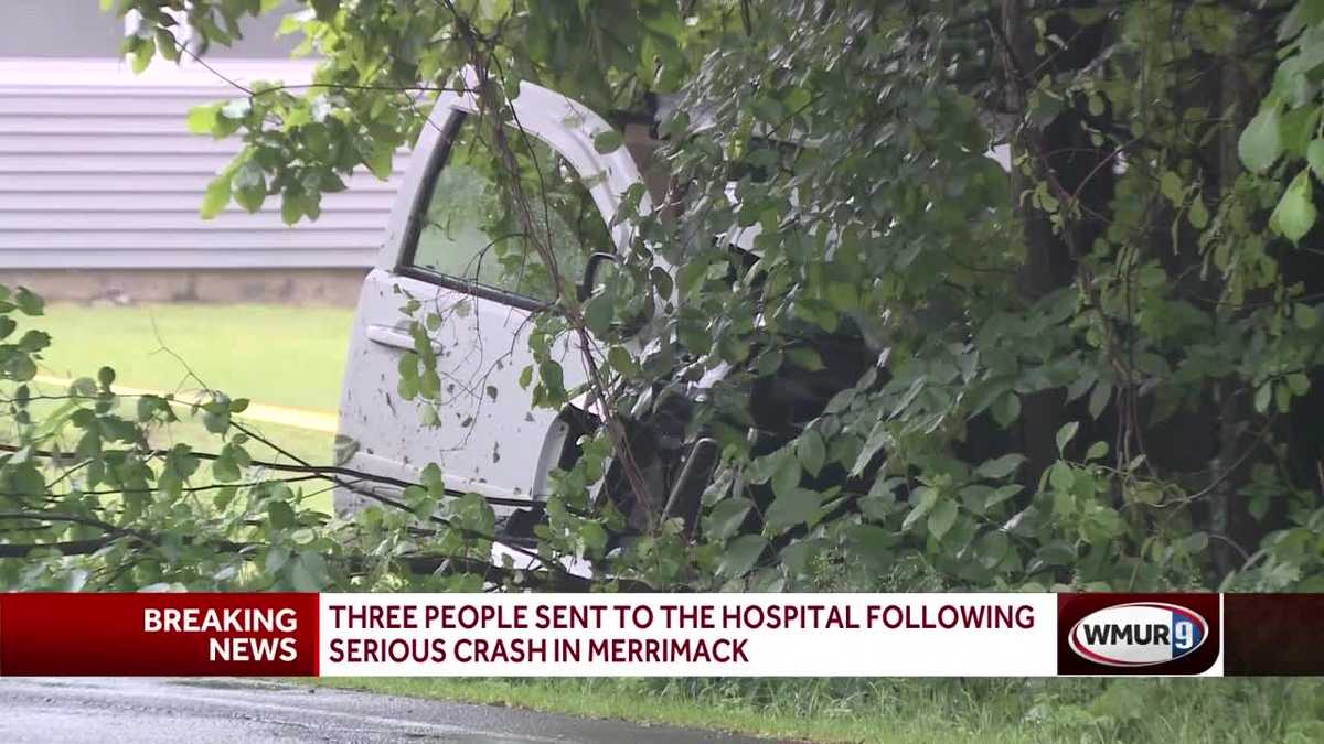 Three people sent to hospital following serious crash in Merrimack