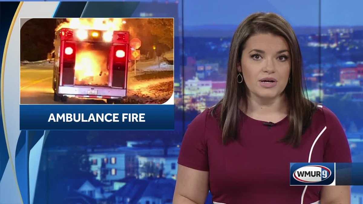 Ambulance catches fire in Exeter