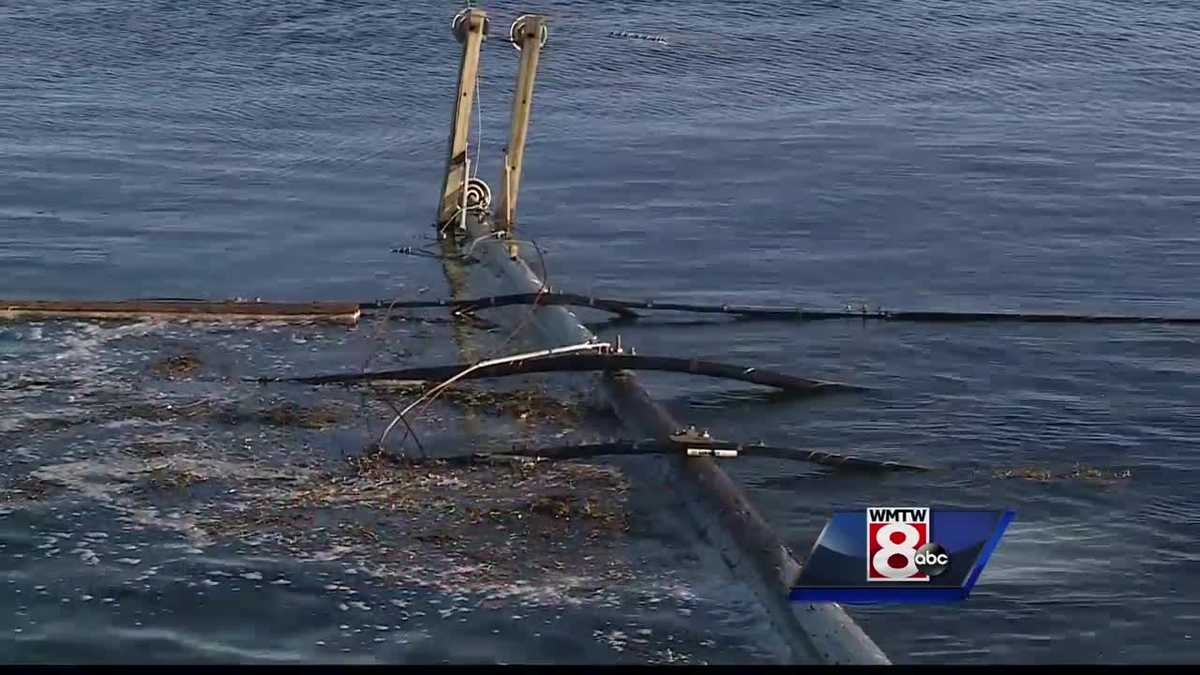 Power lines fall into ocean off Bailey Island