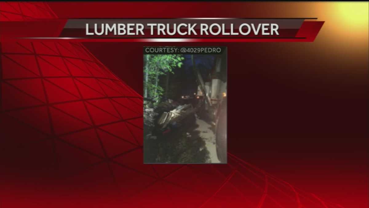 Lumber truck rollover