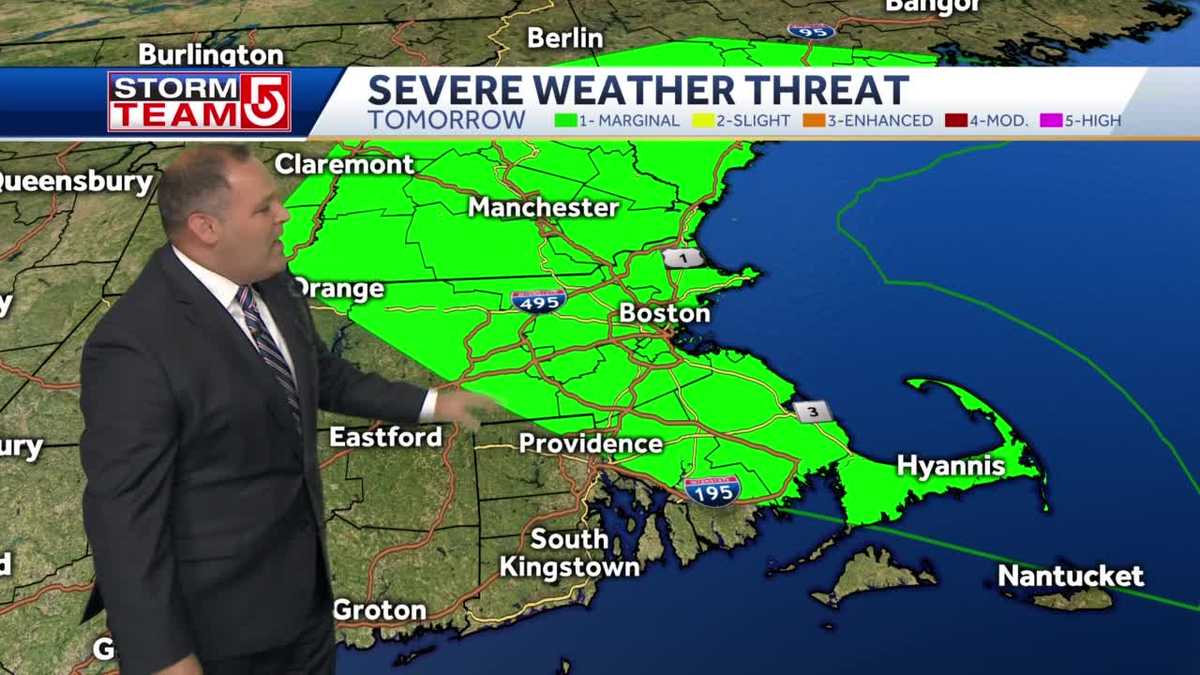 Video: Cold front brings threat of storms Sunday evening