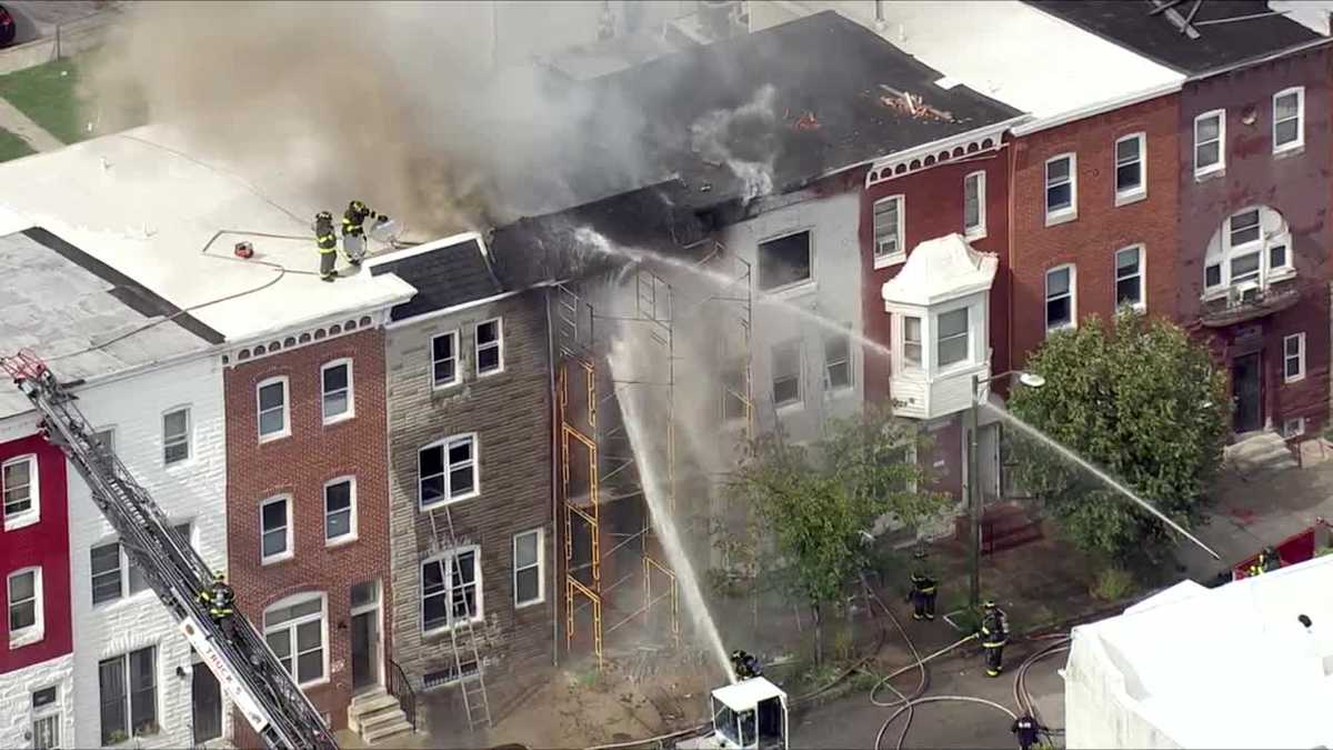 North Baltimore rowhome fire called to 2 alarms