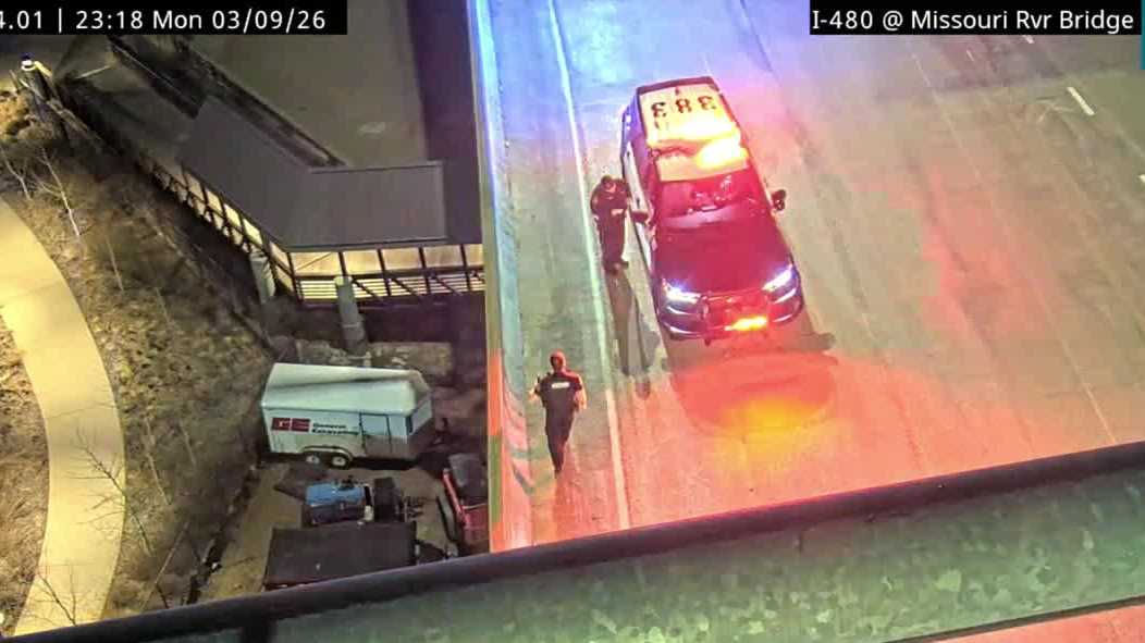 Crash on I-480 bridge critically injures one person