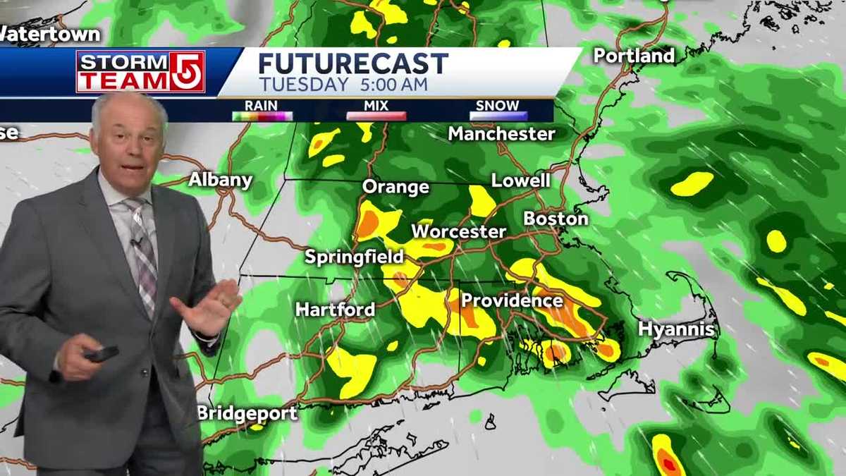 Video: Heavy rain moving in overnight through Tuesday morning commute