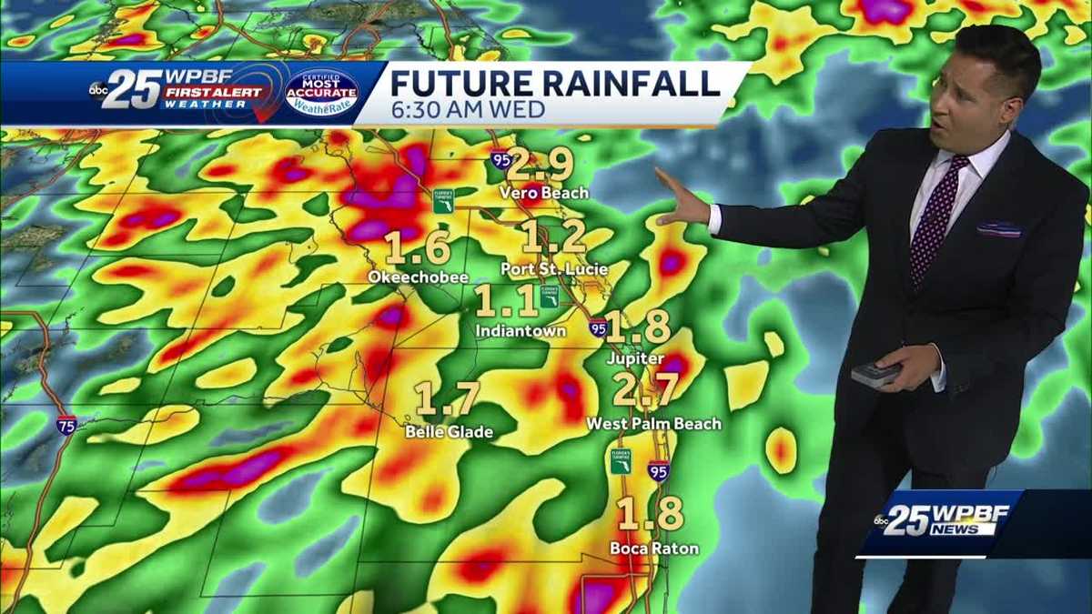 Stormy set up again for South Florida