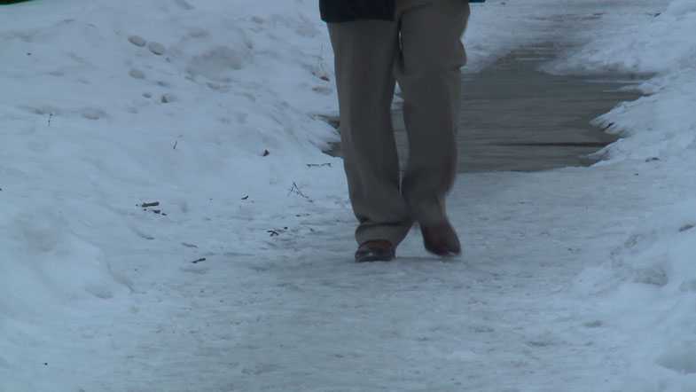 Covered patches of ice turn into hidden dangers