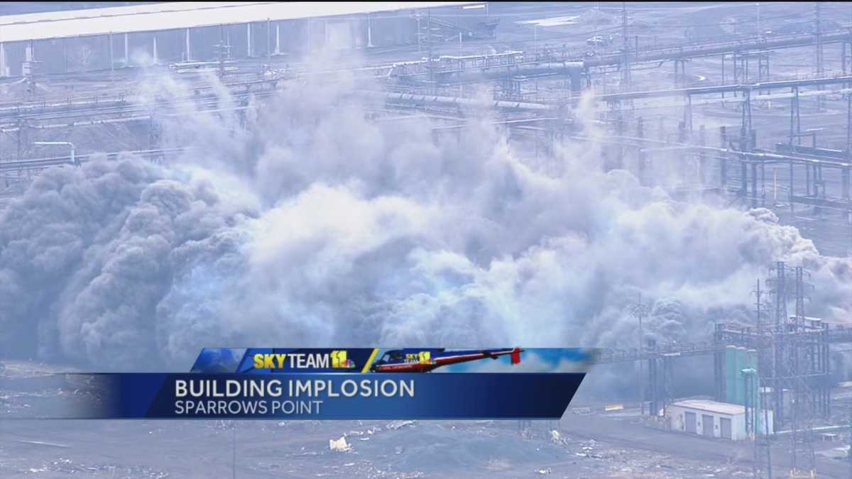 Old steel mill in Sparrows Point imploded
