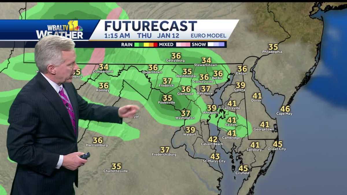 🌧 Tom details when rain arrives in Maryland