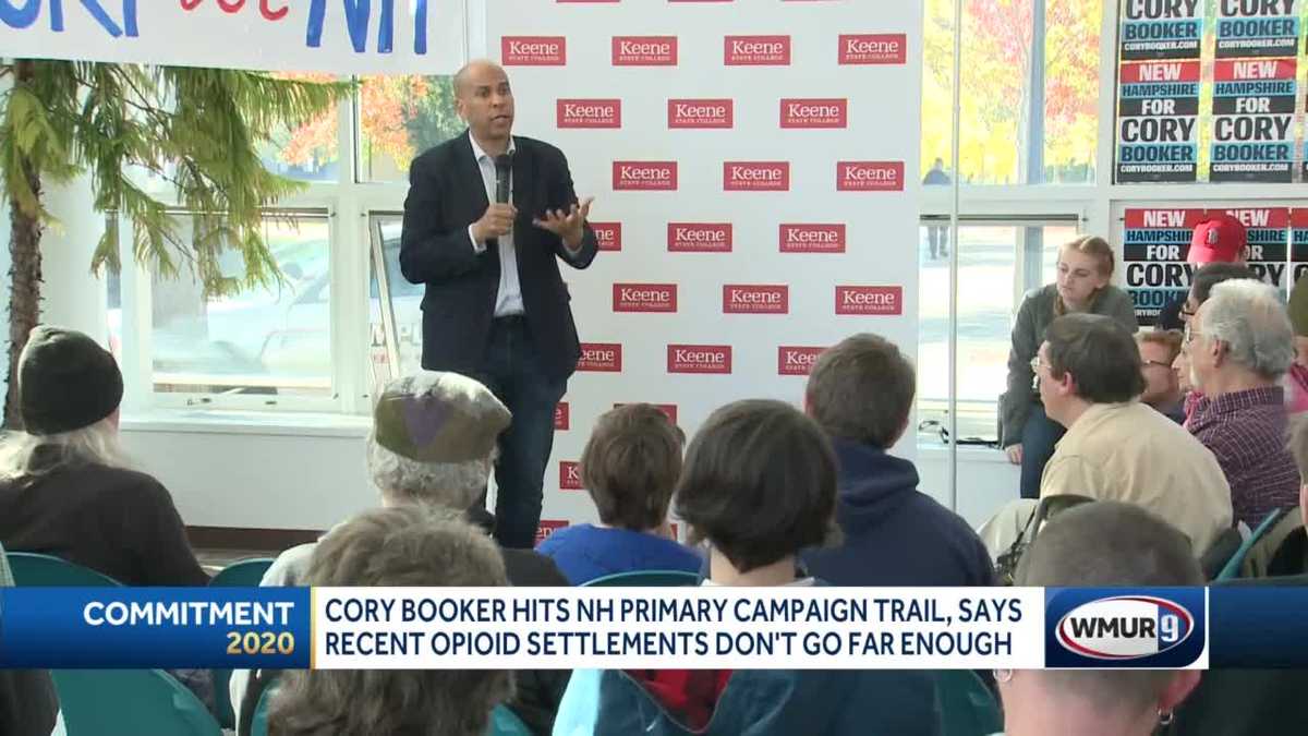 Cory Booker hits New Hampshire campaign trail, discusses opioid crisis