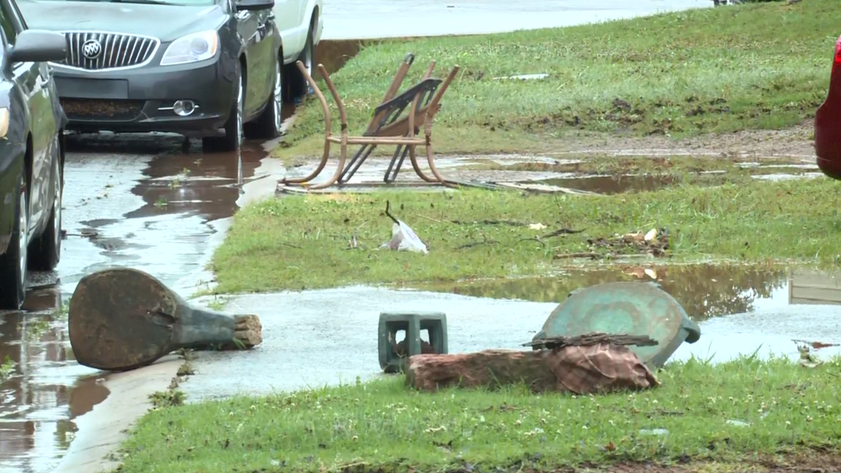 Moore neighborhood sees damage following flooding