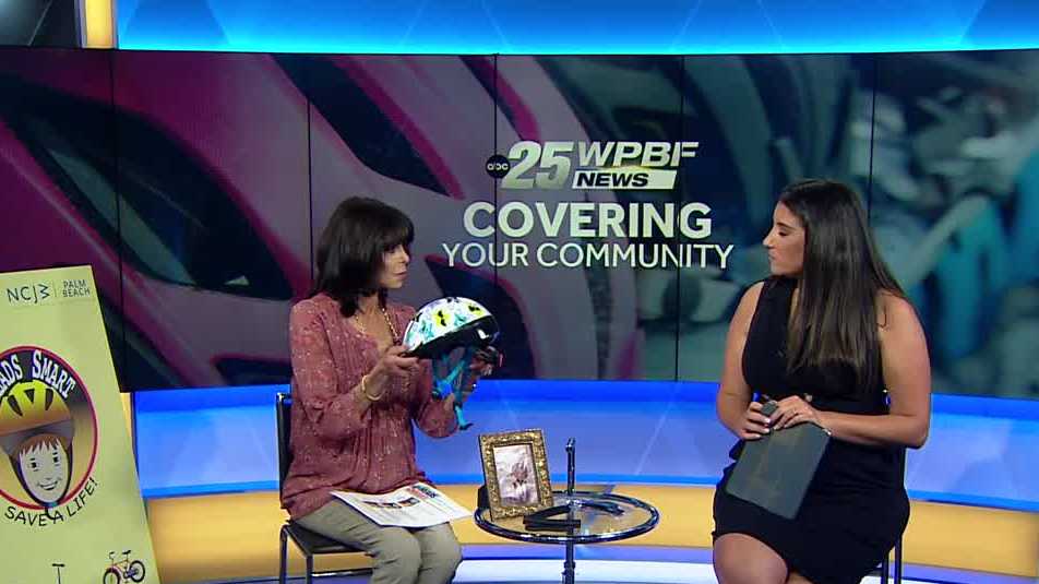 Local woman encouraging bike safety and helmet use in children