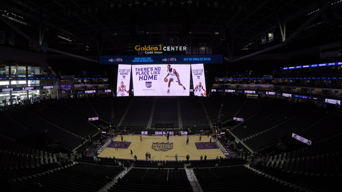 Watch: Golden 1 Center transforms for NCAA March Madness