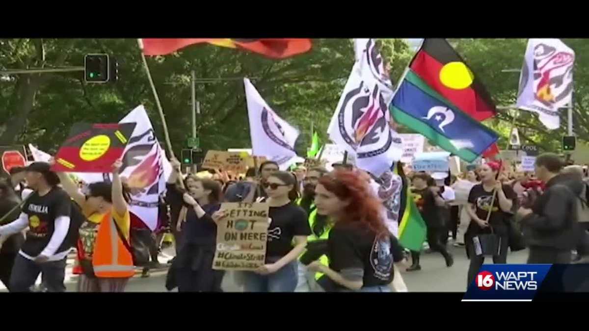 Activists protest to bring awareness to climate change