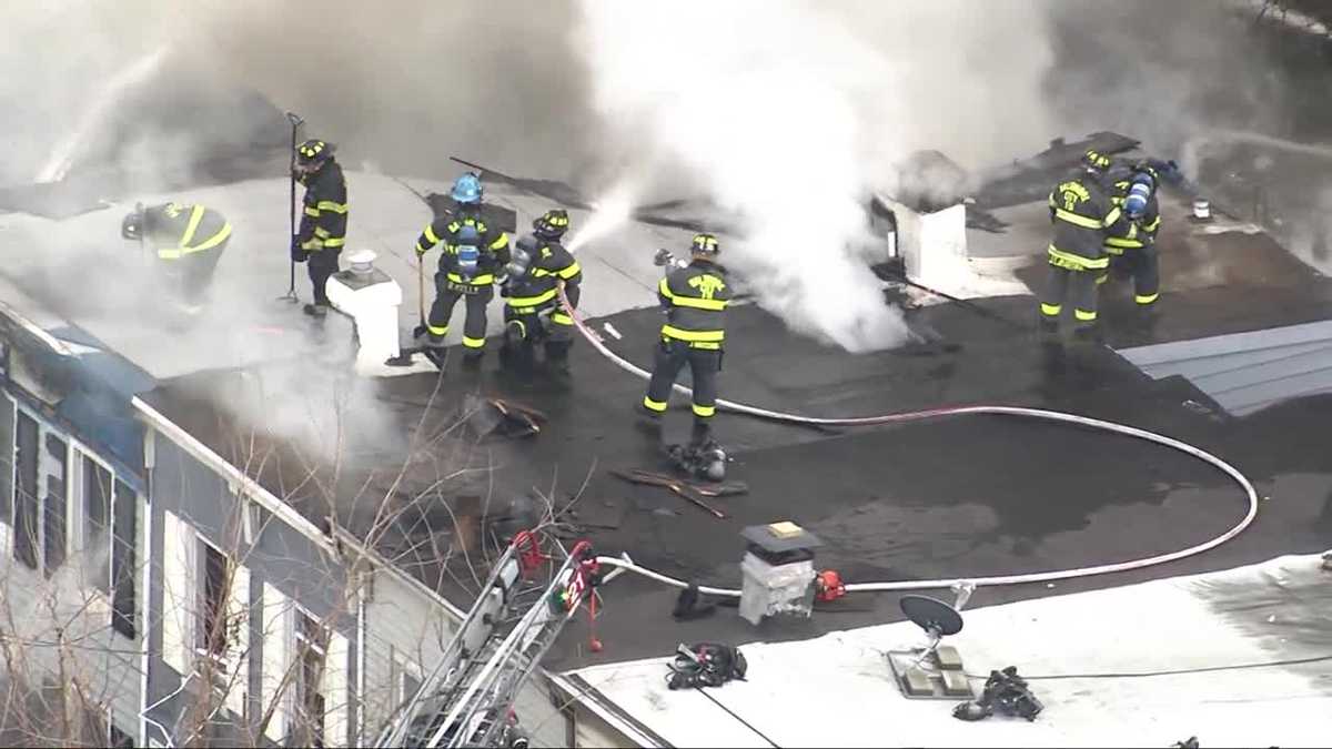 Breaking: Fire erupts at Brooklyn rowhomes