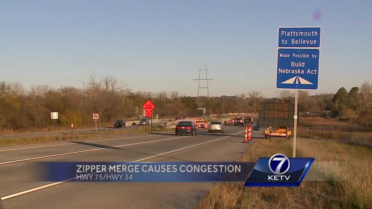 Zipper merge causes congestion