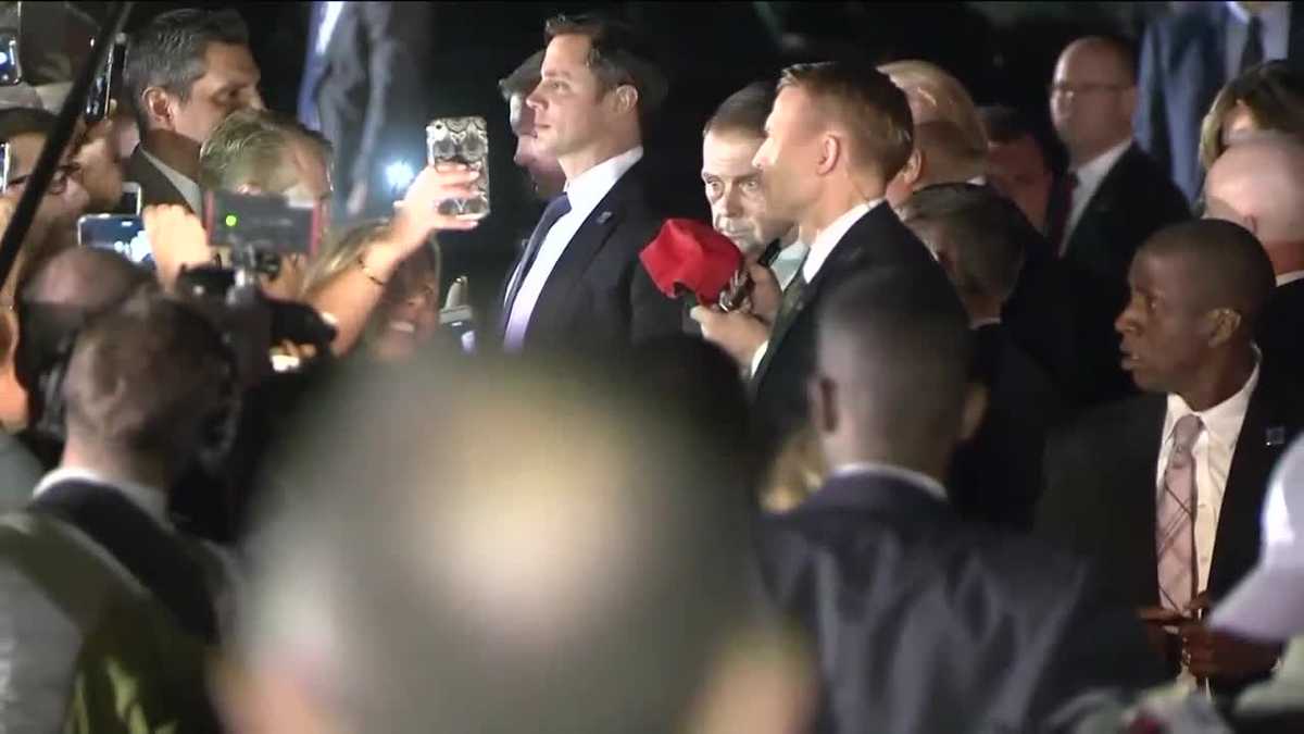 President, First Lady greet large crowd