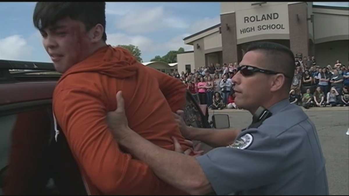 Roland High stages a DUI accident