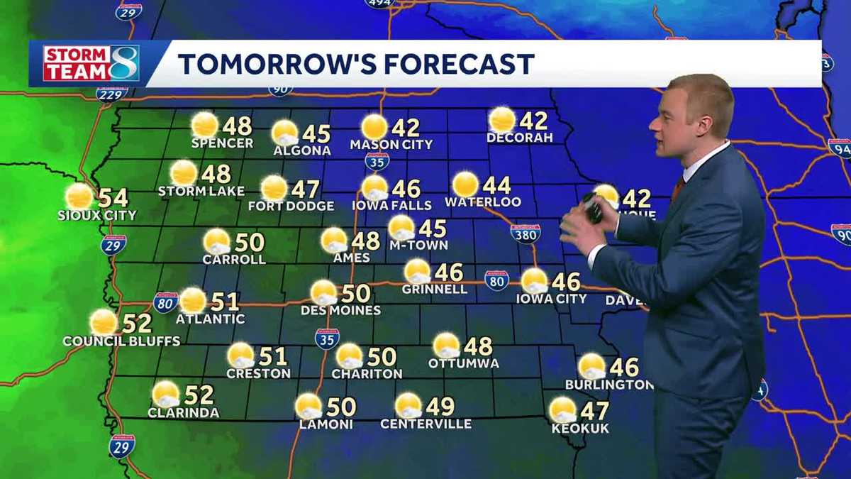 Des Moines weather: Chilly today, warming to start the work week