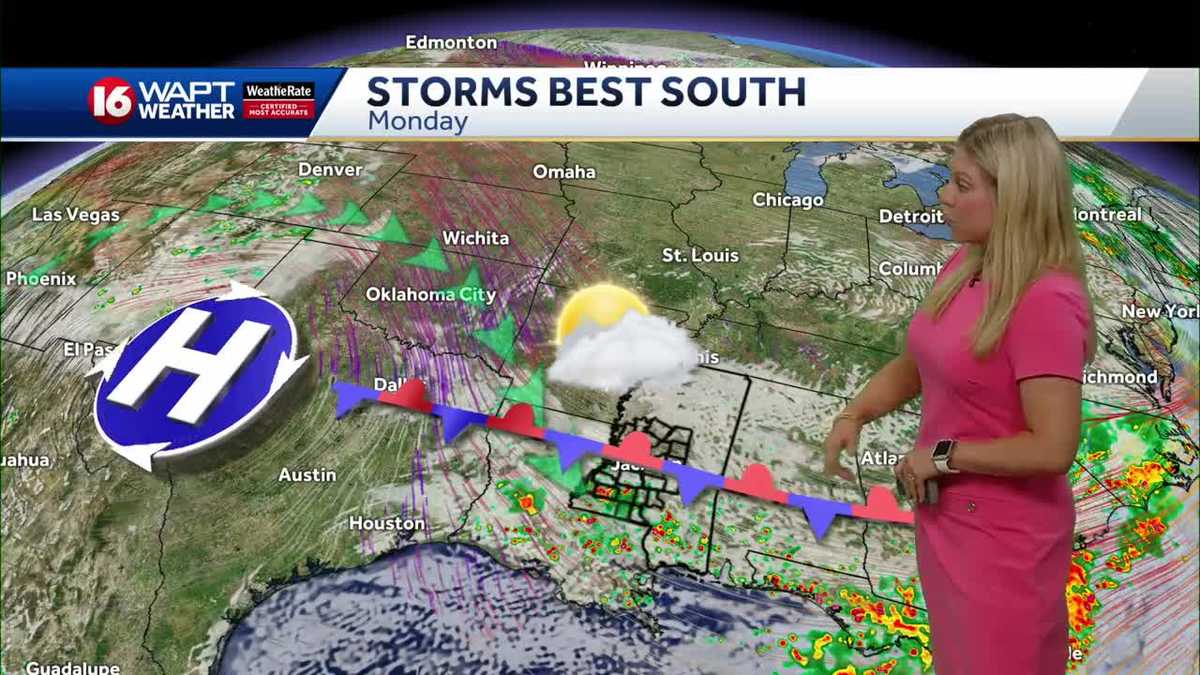 Hot with a few storms today