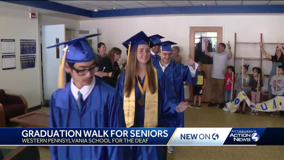 Graduation walk at Western Pennsylvania School for the Deaf