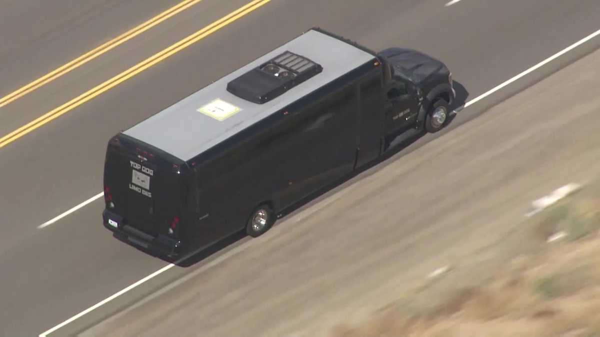 Stolen party bus leads police chase in Southern California