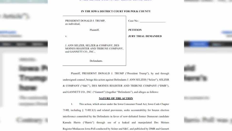 Trump's lawsuit over Iowa Poll moved to federal court