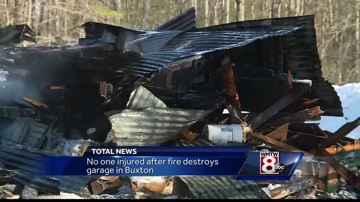 Fire destroys garage in Buxton