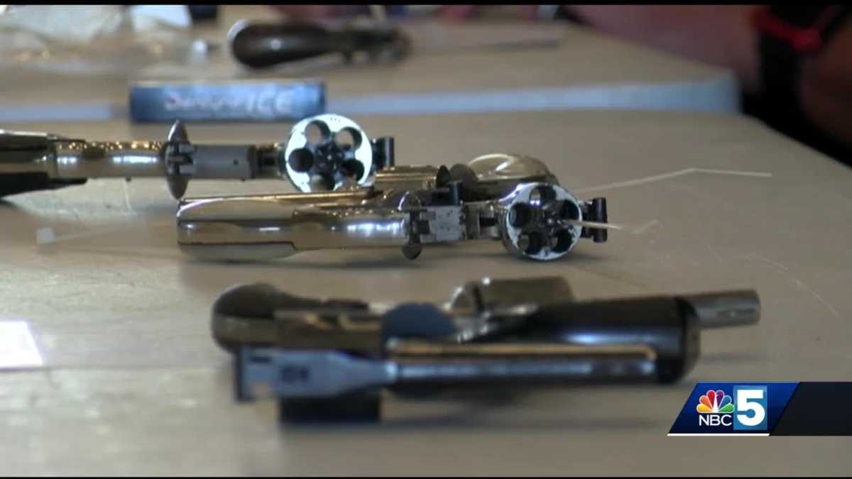 Guns pile up in the Crete Memorial Civic Center