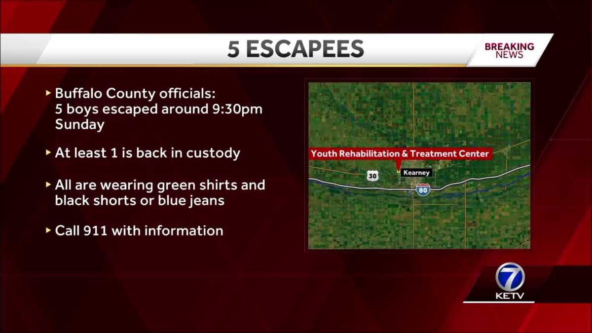 5 juveniles escape from YRTC in Kearney