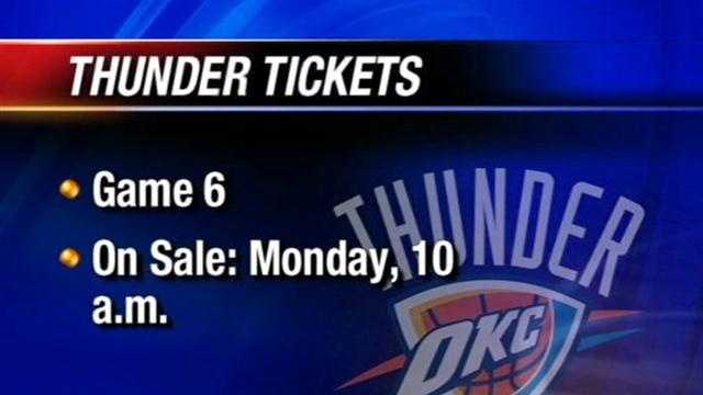 Thunder Tickets on sale Monday