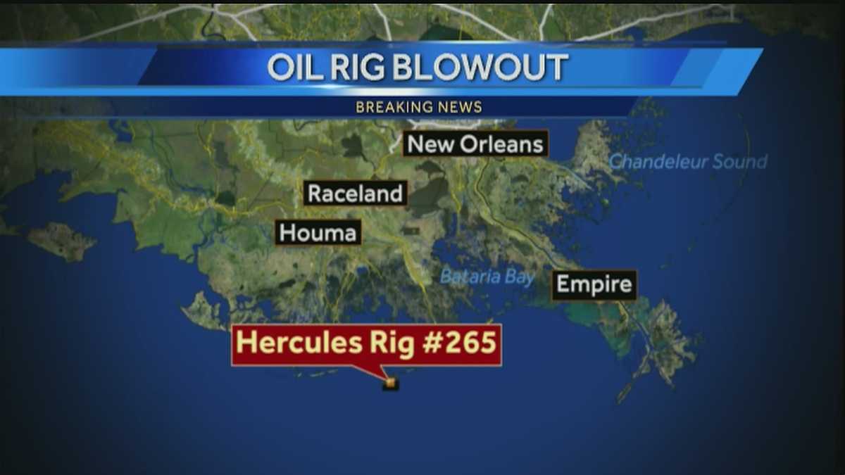 Oil platform experiences blowout southwest of Grand Isle