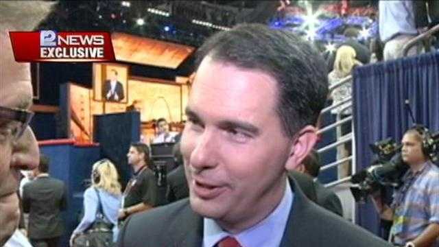 12 News exclusive interview with Gov. Walker after speech at RNC