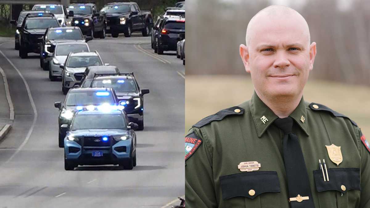 Procession honors Maine warden who died in Avon plane crash
