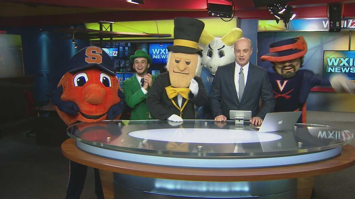 ACC Mascots visit WXII!
