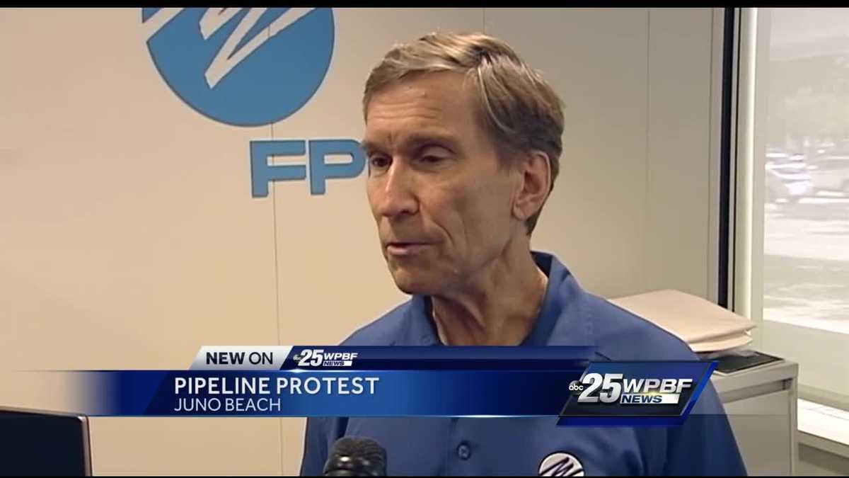 Pipeline protest in Juno Beach