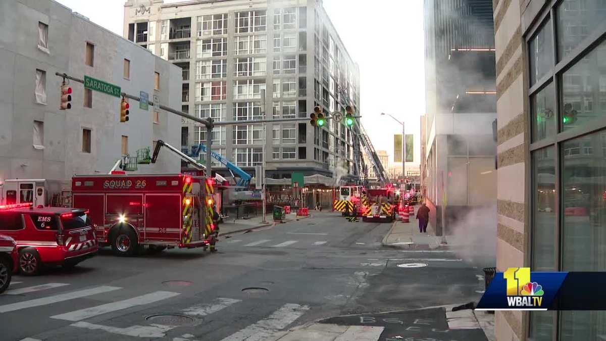 Fire breaks out at downtown Baltimore apartment building