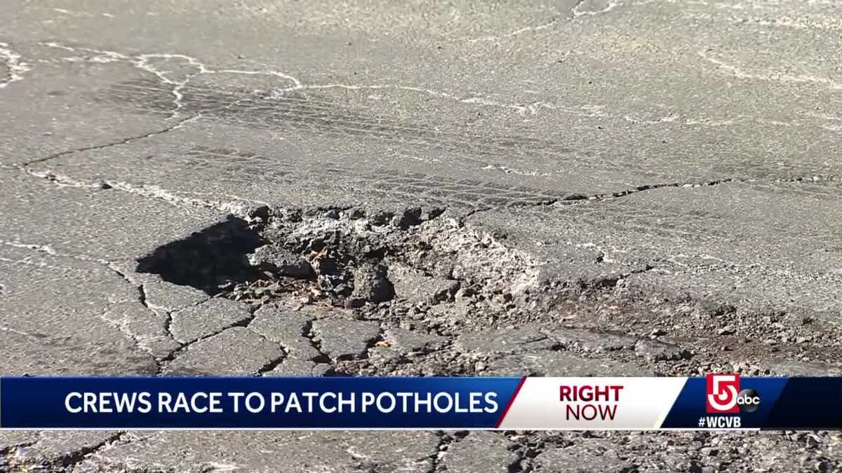 Mass. road crews work to patch growing potholes