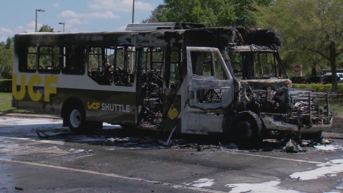 UCF shuttle destroyed in fire near campus