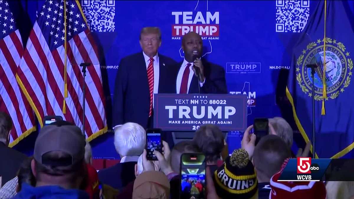 Tim Scott throws support behind Donald Trump at NH rally