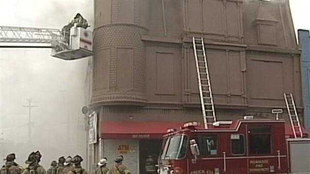 Video shows suspicious activity before five-alarm blaze