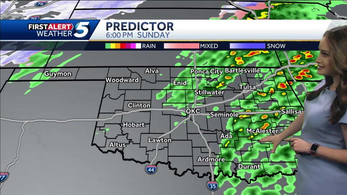 TIMELINE: Storms expected to move into Oklahoma tomorrow