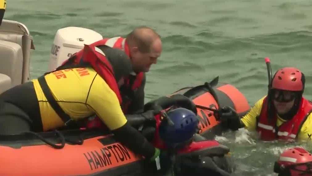 Lifeguards, firefighters train for water rescues