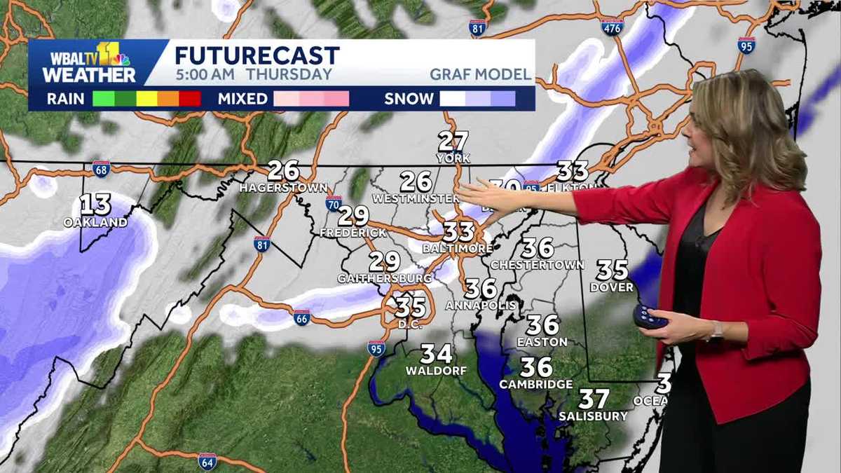 Baltimore weather: Chance for snow to start 2026?