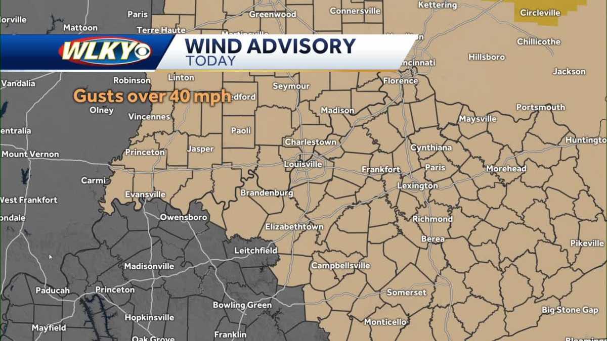 Flood watch ends for Louisville area, but expect up to 40 mph wind gusts